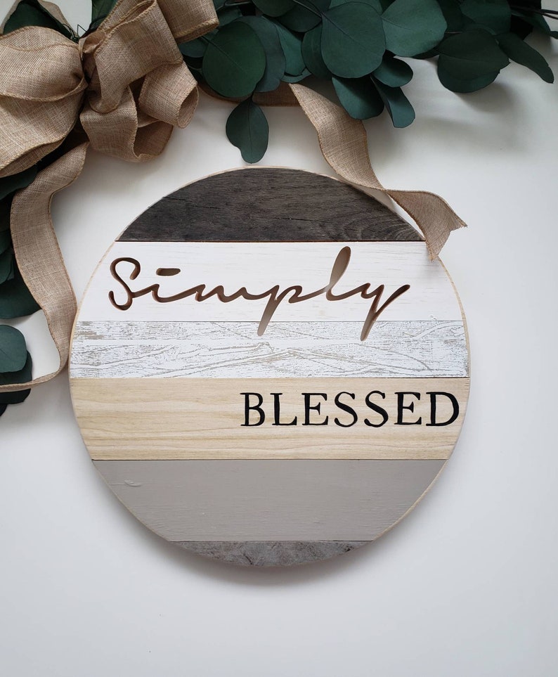 Simply Blessed Wooden Sign Living Room Sign Entryway/foyer - Etsy Canada