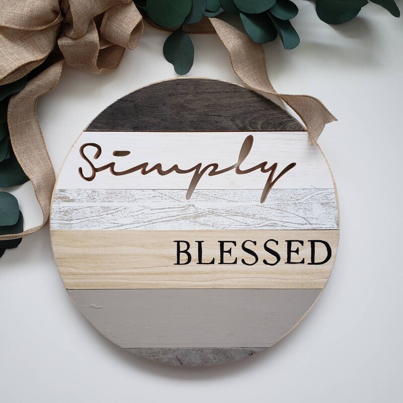 Wooden Blessed Sign - Etsy