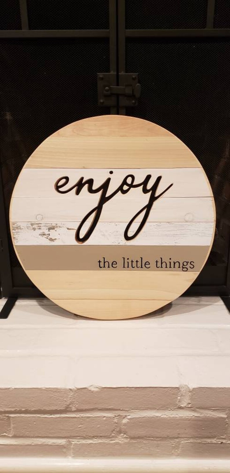 Enjoy the Little Things Wooden Sign, Living Room Sign, Family Room ...