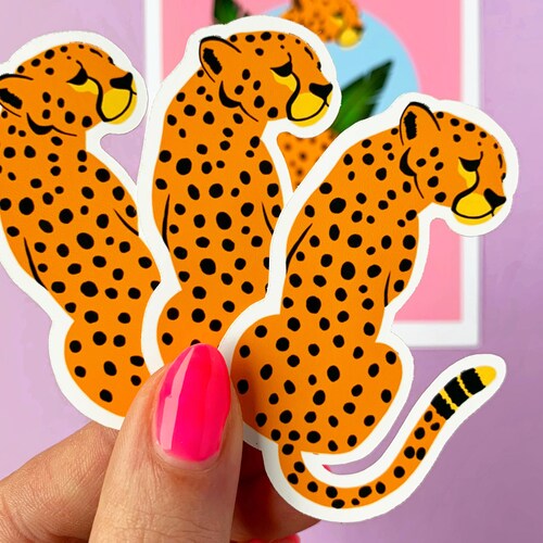 Cheetah Sticker Single Sticker Animal Sticker Jungle Vibes - Etsy
