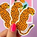 Cheetah Sticker Single Sticker Animal Sticker Jungle Vibes Colorful ...