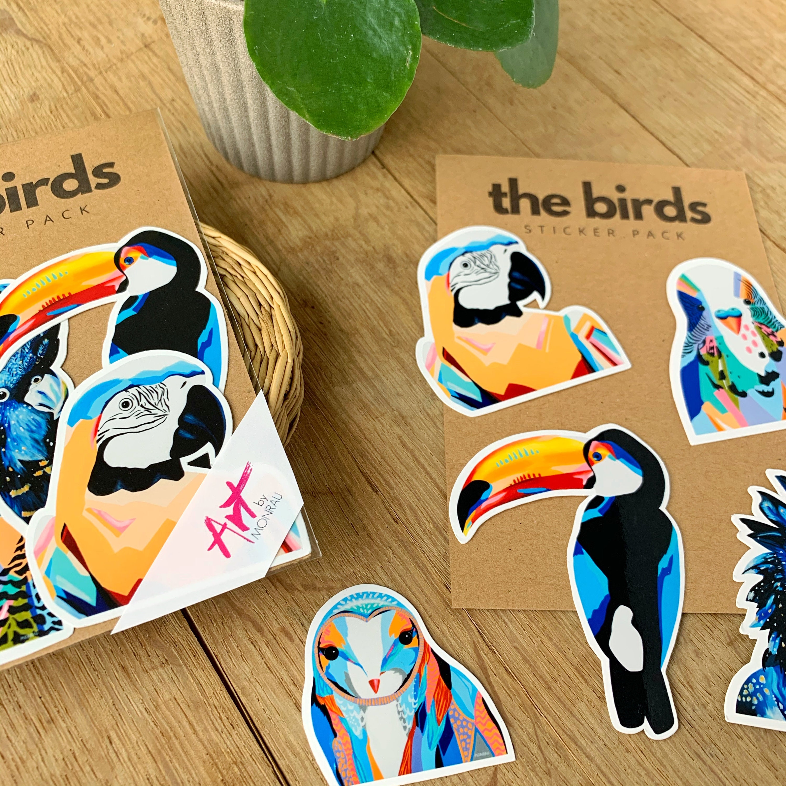 The Birds Sticker Pack Set of 5 Bird Stickers Bird - Etsy