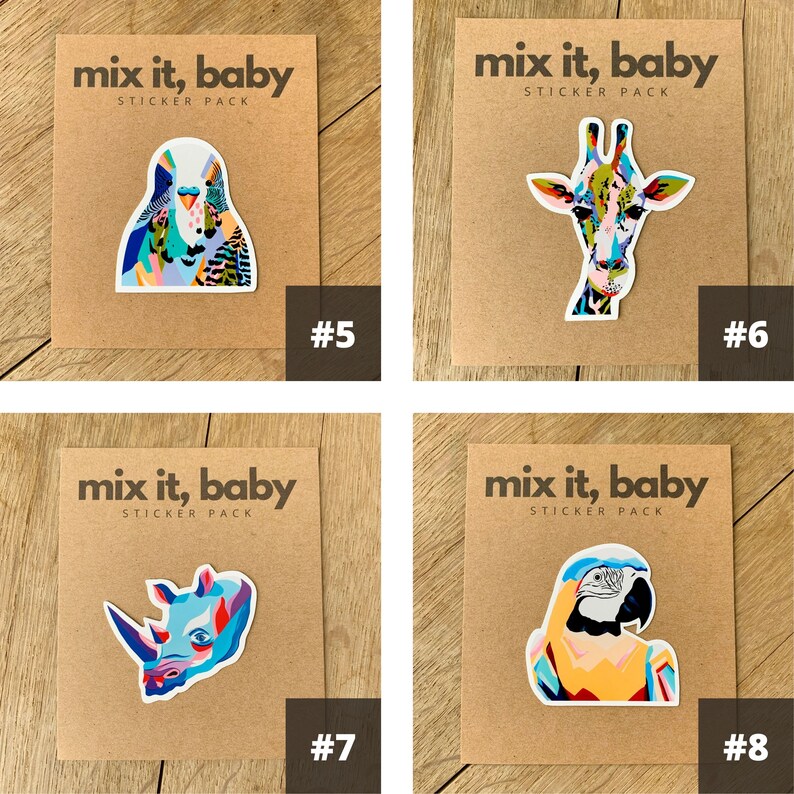 Mix It Baby Sticker Pack Mix Your Own Sticker Set - Etsy