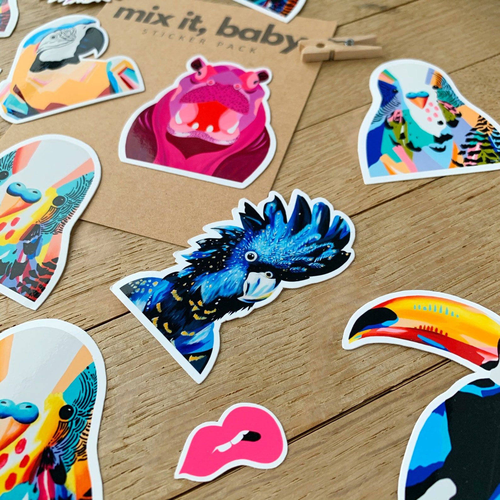 Mix it baby sticker pack mix your own sticker set | Etsy