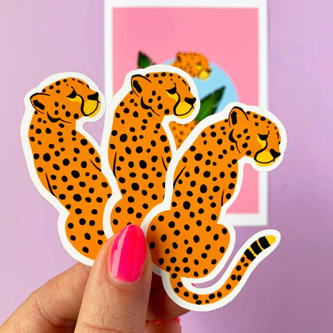 Cheetah Sticker Single Sticker Animal Sticker Jungle Vibes - Etsy Denmark