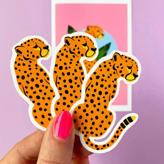 Cheetah Sticker Single Sticker Animal Sticker Jungle | Etsy