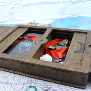 Personalized Wooden Tarot Deck Box-double Tarot Card Box-large Tarot ...