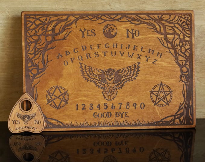 Floral Skull Spirit Board With Planchette Heirloom White | Divination ...