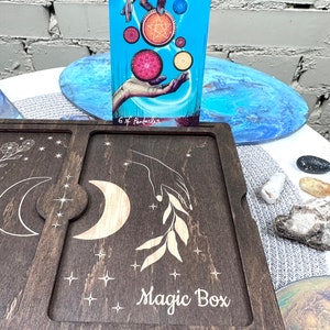 Personalized Wooden Tarot Deck Box-double Tarot Card Box-large Tarot ...