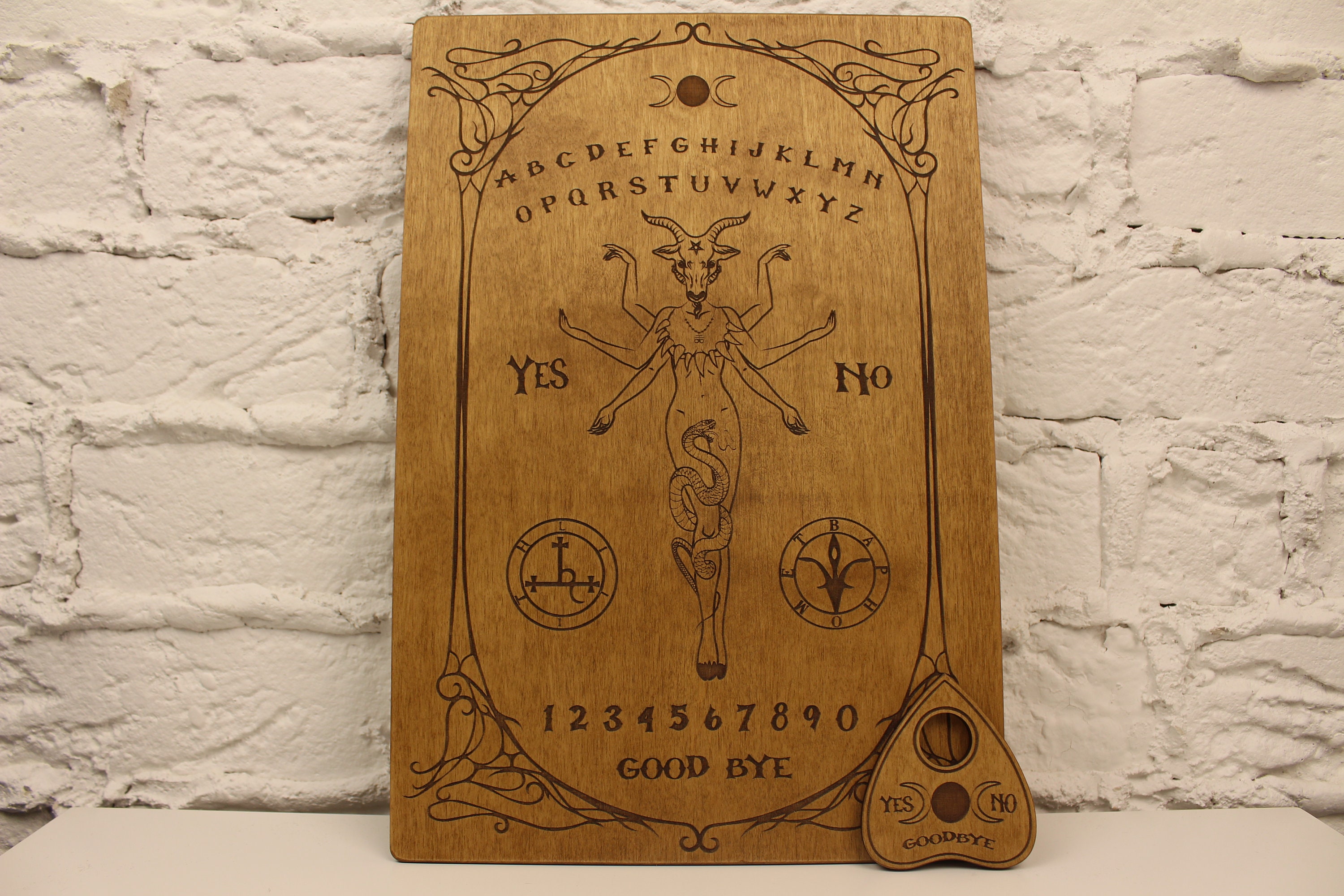 Wooden Talking Board-spirit Ouija Board With Planchette-board - Etsy