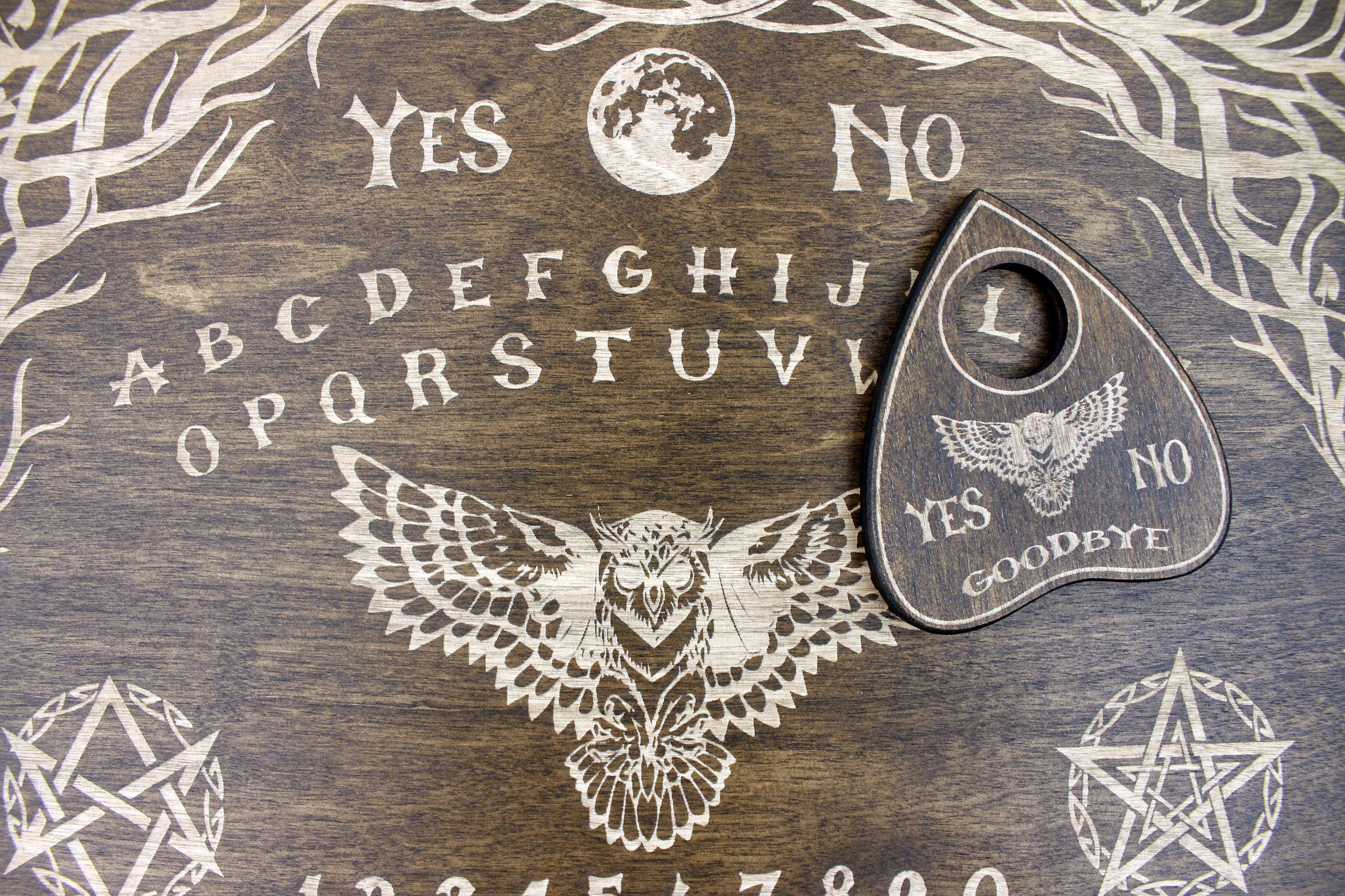 Engraved Ouija Board-talking Board-wooden Spirit Ouija Board With ...
