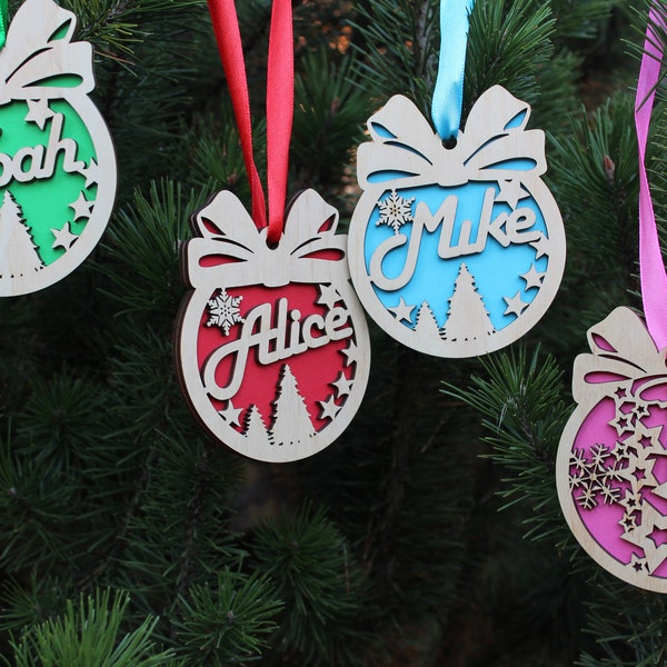 Christmas Name Ornaments - Etsy