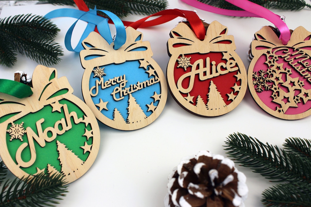 Christmas Ornament With Name-personalized Wooden Ornaments-unique ...