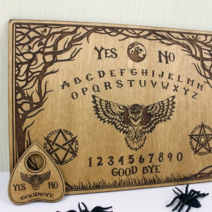 Talking Board-wooden Spirit Ouija Board With Planchette-board Games ...