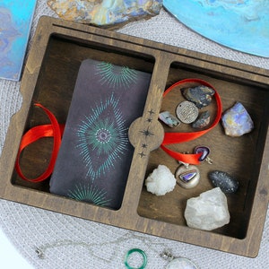 Personalized Wooden Tarot Deck Box-double Tarot Card Box-large Tarot ...