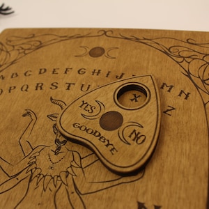 Wooden Ouija Board With Planchette-talking Board-board Games-witchcraft ...