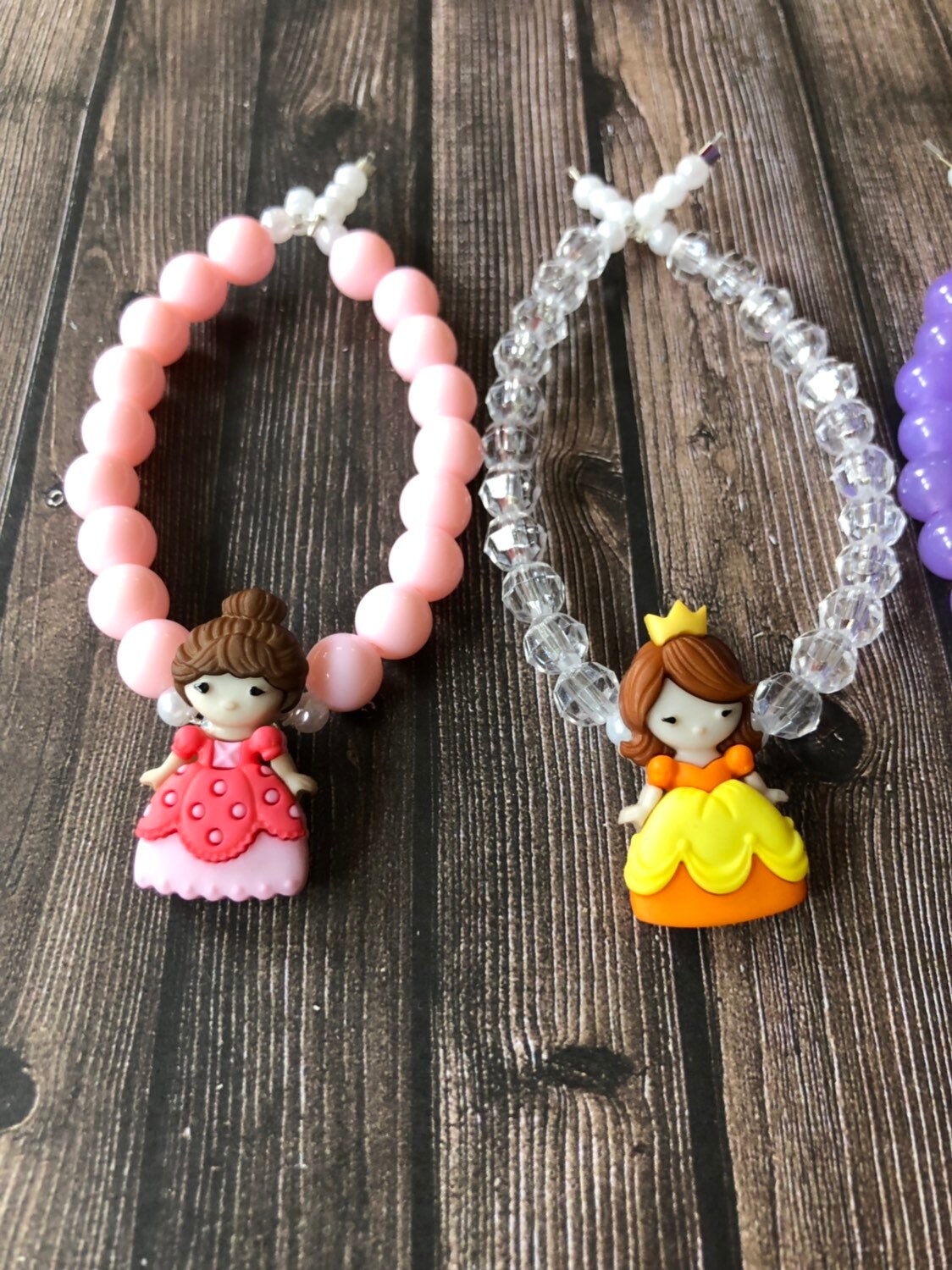 Kid's Beaded Bracelet Kids Bracelets Beaded Bracelets Princess Beaded ...