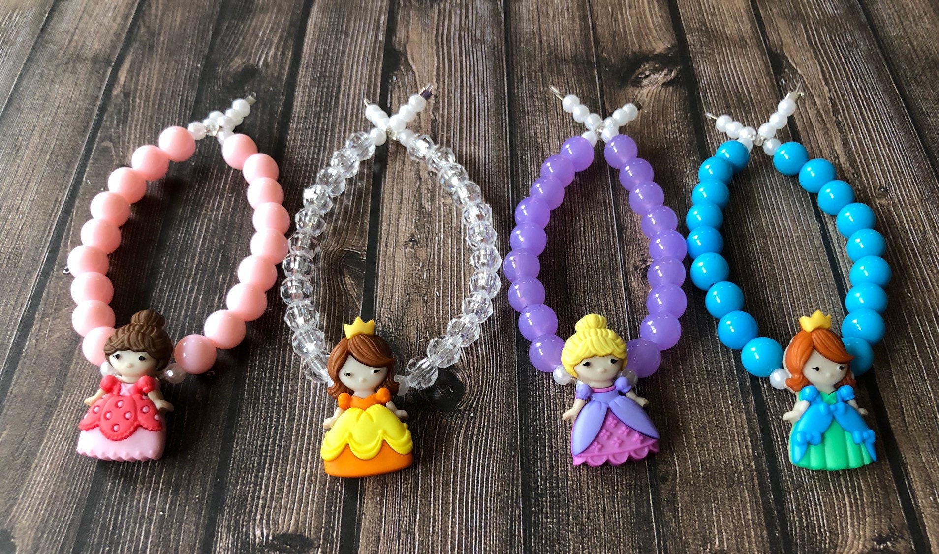 Kid's Beaded Bracelet Kids Bracelets Beaded Bracelets Princess Beaded ...