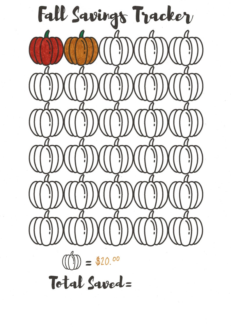Money Savings Challenge- Savings Tracker Coloring Page Sheet Planner ...