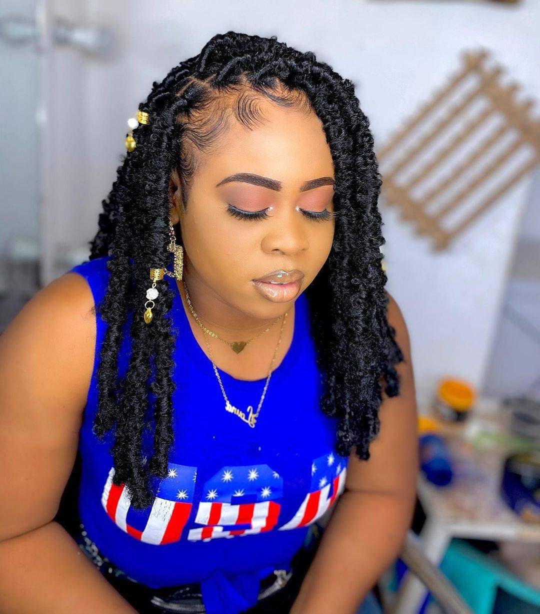 Women Butterfly Locs Wig Lace Wig Faux Locs Dreadlocks Wig - Etsy