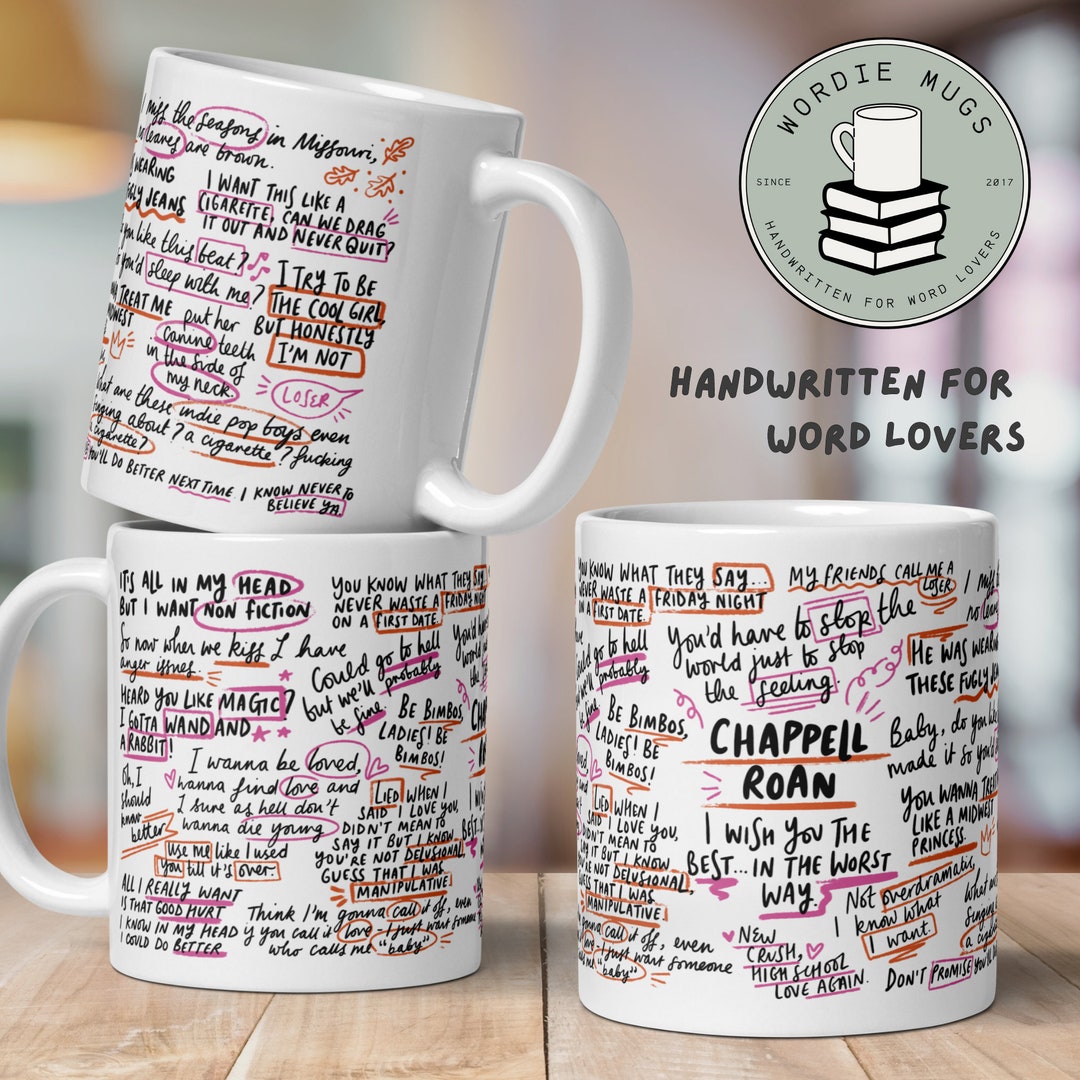 Chappell Roan Lyrics Mug, Chappell Roan Wordie Mug - Etsy