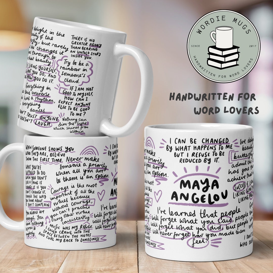 Maya Angelou Quotes Mug, Wordie Mug Collection - Etsy