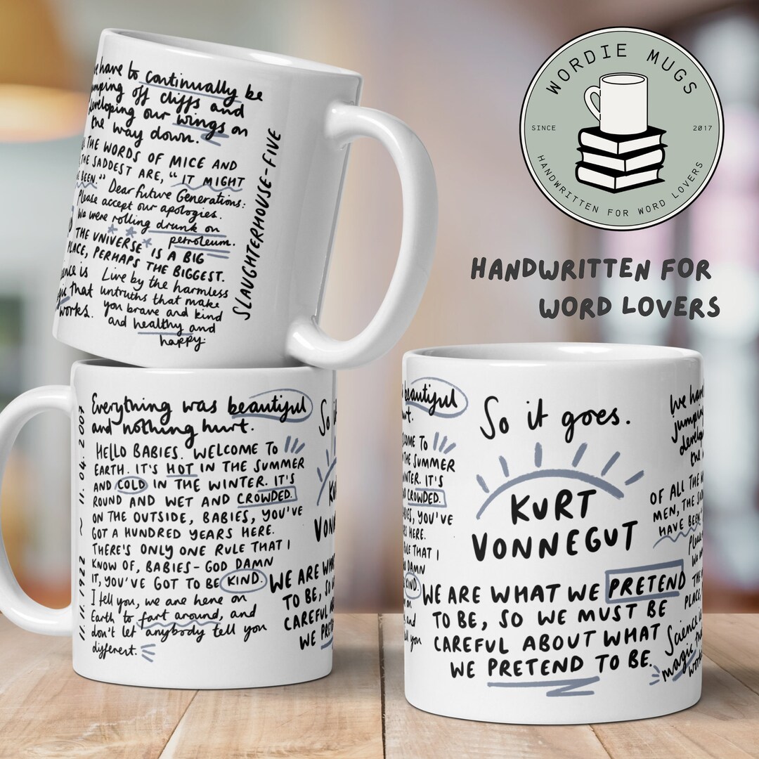 Kurt Vonnegut Quotes, Wordie Mug Collection - Etsy