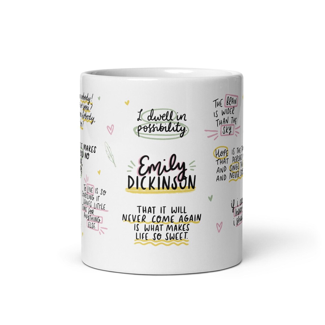 Emily Dickinson Handwritten Quotes Mug, Perfect Gift for Emily ...
