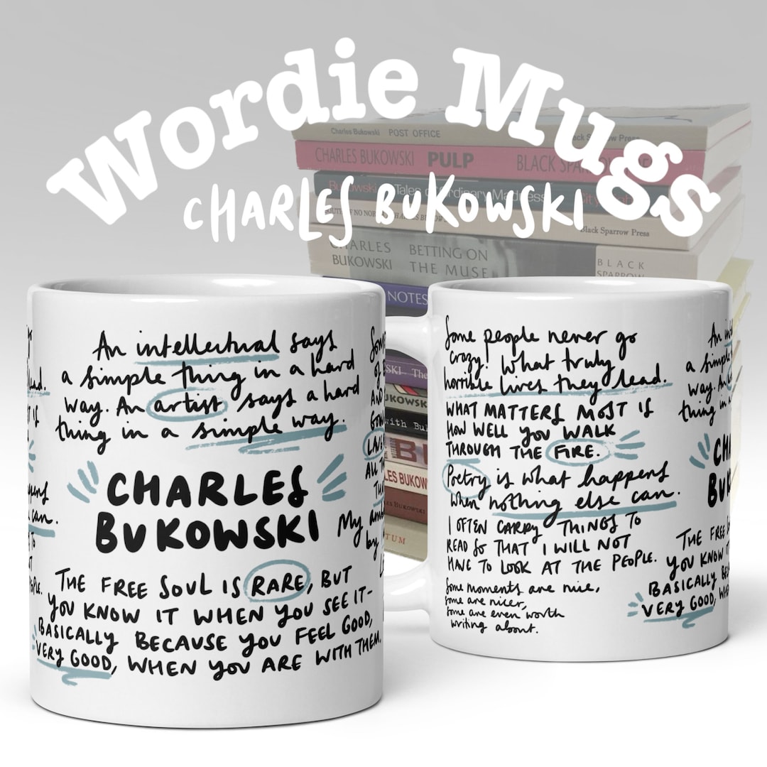 Charles Bukowski Mug, Wordie Mug Collection - Etsy