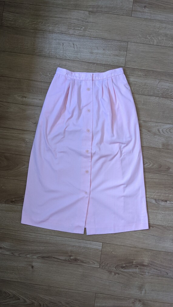 Pastel Pink Button up Midi Skirt Tabi International V… - Gem