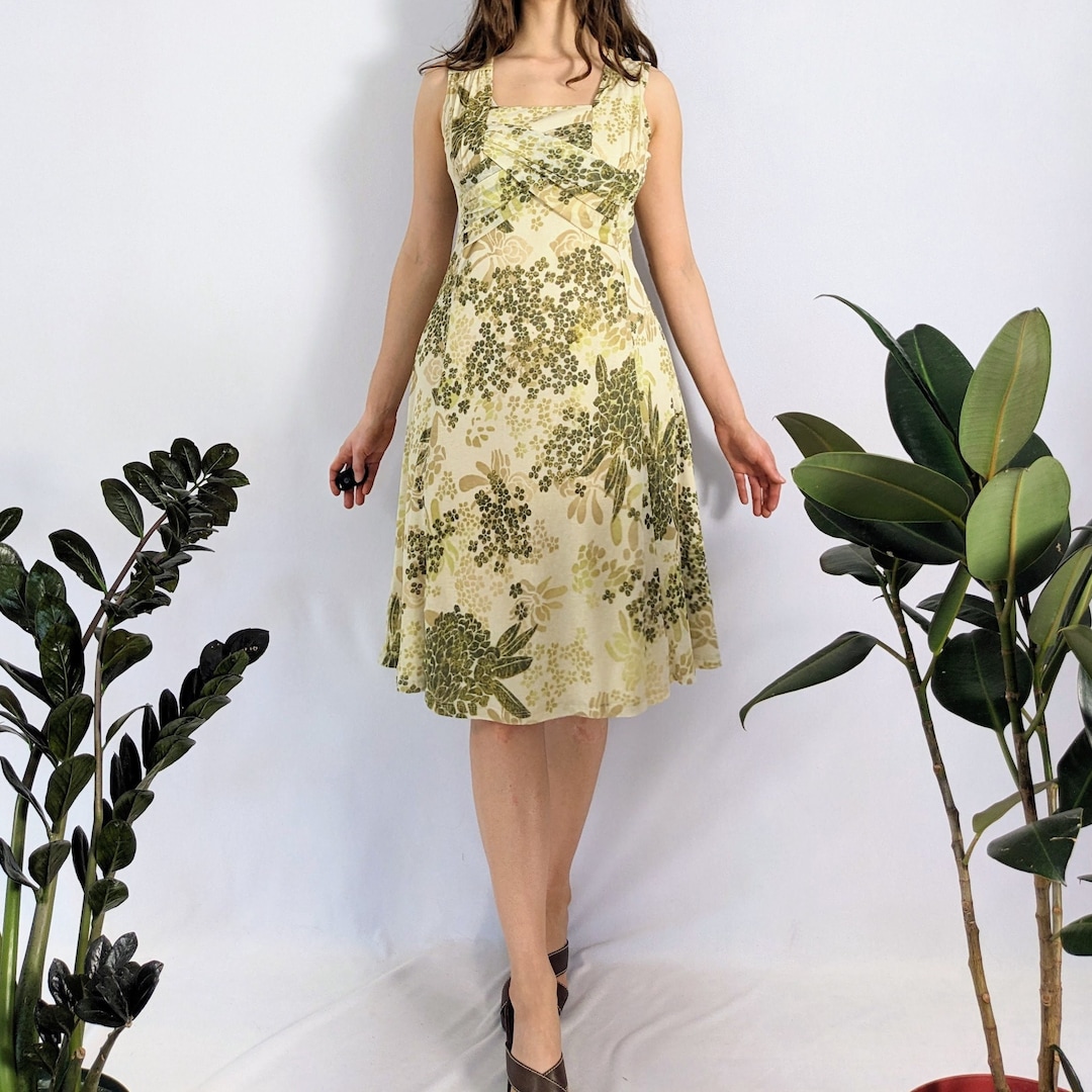 Vintage Floral Mesh Midi Dress Y2K Zokai - Etsy