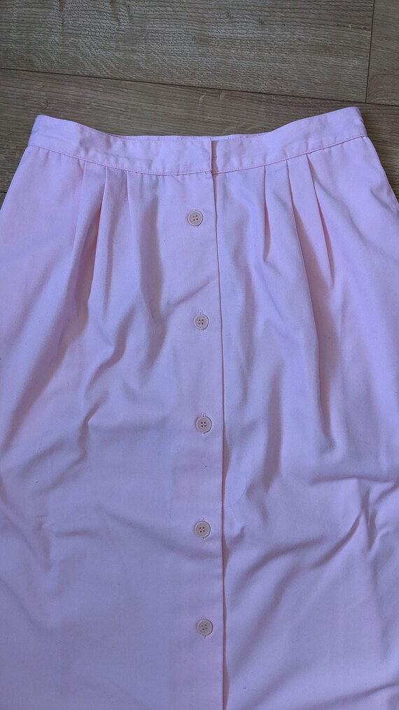 Pastel Pink Button up Midi Skirt Tabi International V… - Gem