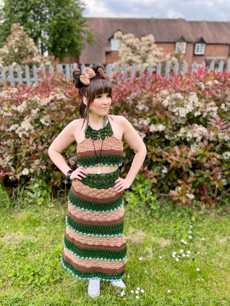 2 CROCHET PDF PATTERN the Meliae Skirt & Top - Matchwomen All Sizes ...