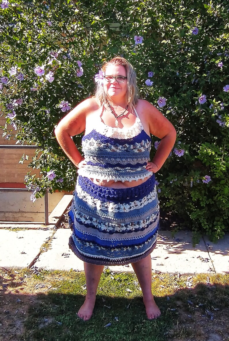 2 CROCHET PDF PATTERN the Meliae Skirt & Top - Matchwomen All Sizes ...