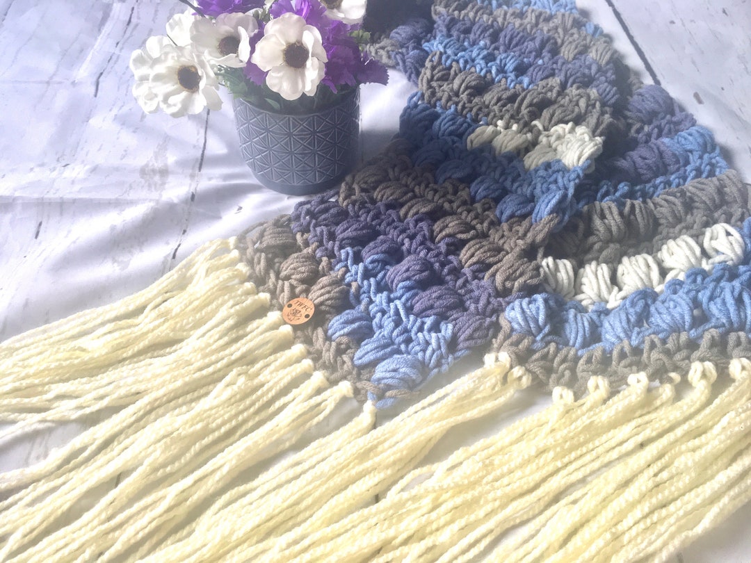 Crochet Scarf Pattern, Cobble Street, Boho Textured Cowl (PDF Pattern ...