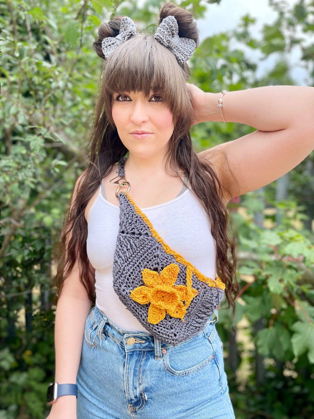 Crochet Bum Bag PDF PATTERN - Narcissus Belt Bag -crossbody/clutch/belt ...