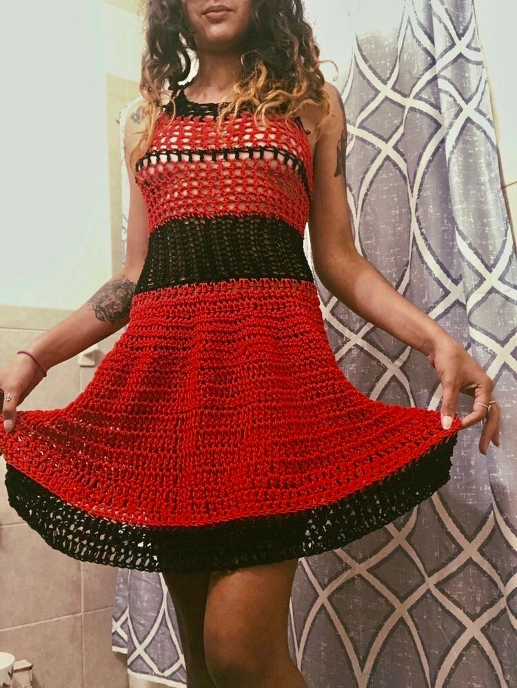 CROCHET PDF PATTERN the Peekabow Dress - Women All Sizes, Plus Size ...