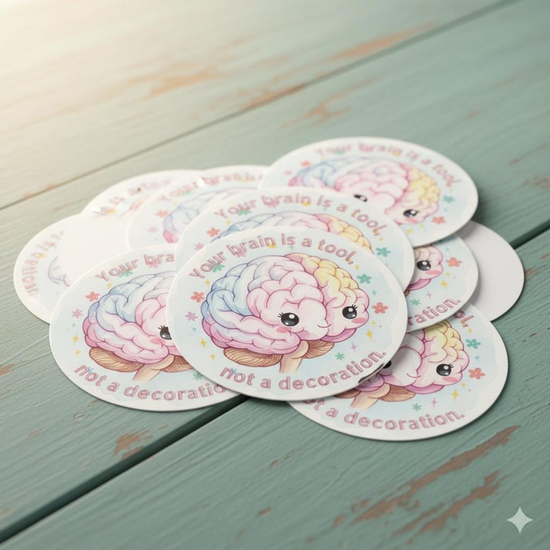 Brain is a Tool - Waterproof Vinyl Sticker - Etsy