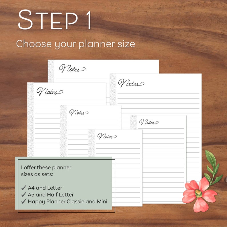 Lined Paper Printable for Happy Planner Printable Note Paper | Etsy
