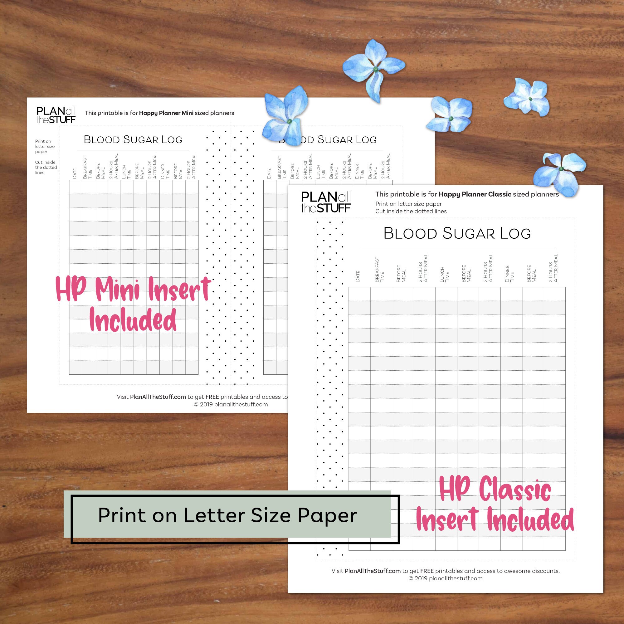 Blood Sugar Log HAPPY PLANNER Printables Glucose Tracker - Etsy