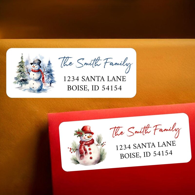 Snowman Labels - Etsy