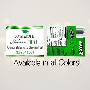 Graduation Stickers, Mint Gum Label Favors, Gum Wrappers, Graduation ...