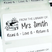 Teacher Book Labels - Teacher Name Stickers - Personalized Teachers ...