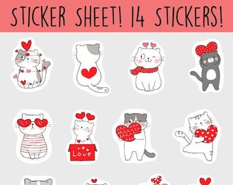 Cat Valentine Stickers - Etsy