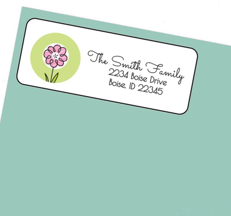 Flower Floral Address Labels Stickers 30 Personalized Labels - Etsy