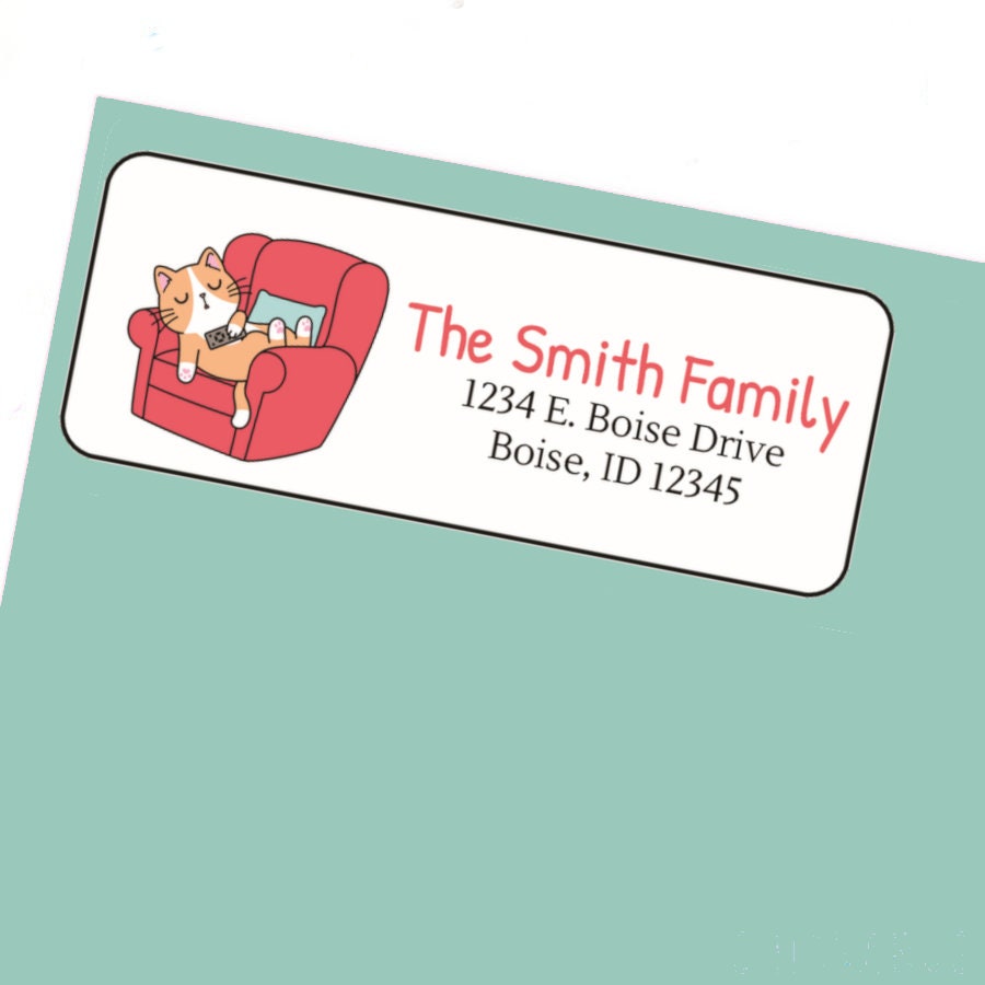 Cat Kitten Address Labels Stickers 30 Personalized Labels | Etsy