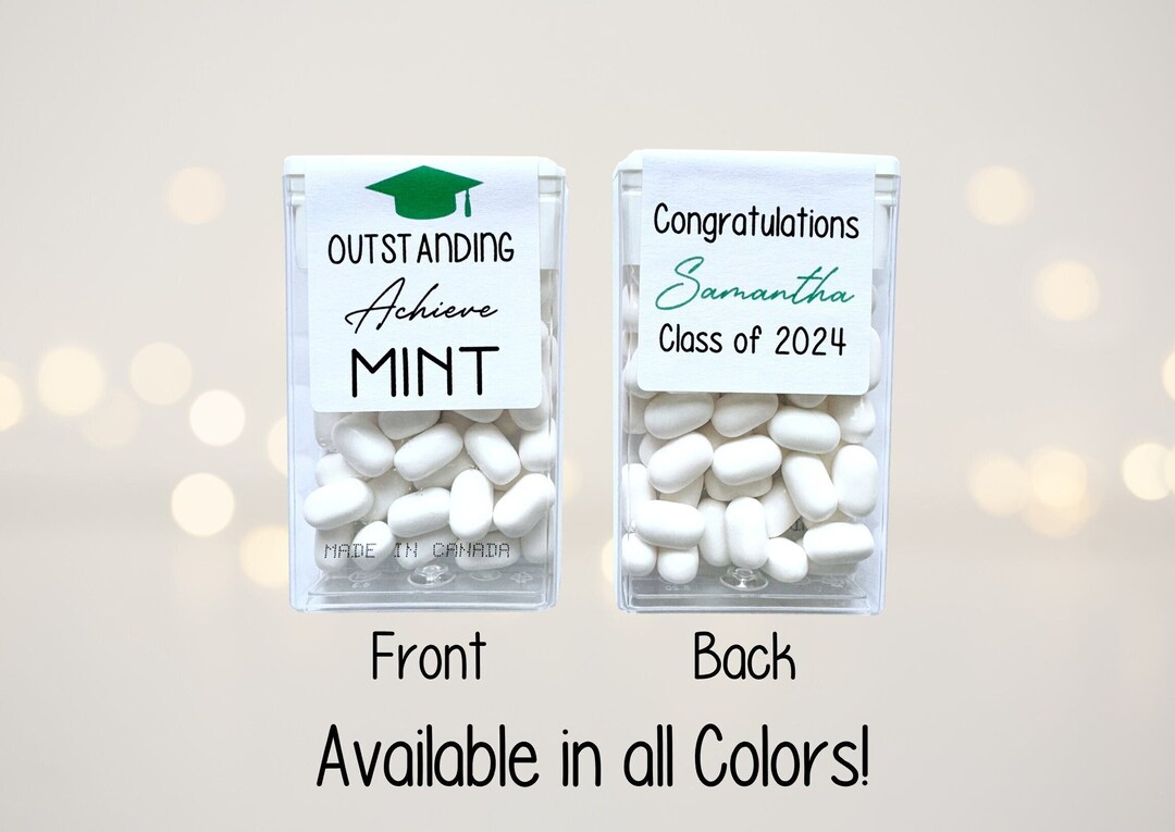 Graduation Stickers, Mint Label Favors, Graduation Party Favors, Class ...