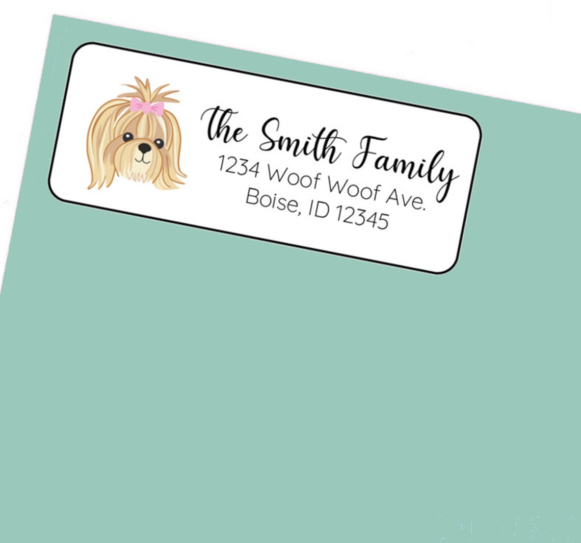 Dog Address Labels Stickers 30 Personalized Dog Breed Labels - Etsy