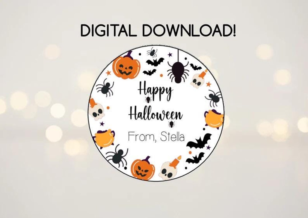 Instant Download Classroom Halloween Stickers, Candy Halloween Stickers ...