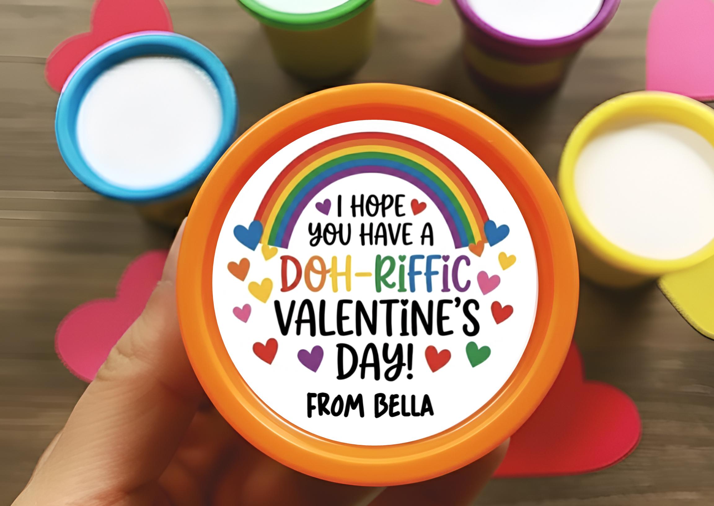 Classroom Valentine Stickers, Doh Riffic Valentine Stickers, School ...